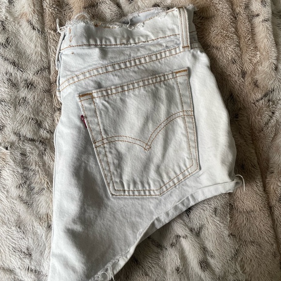 Levi's | Shorts | Distressed Levis Light Blue Almost White Appearing ...